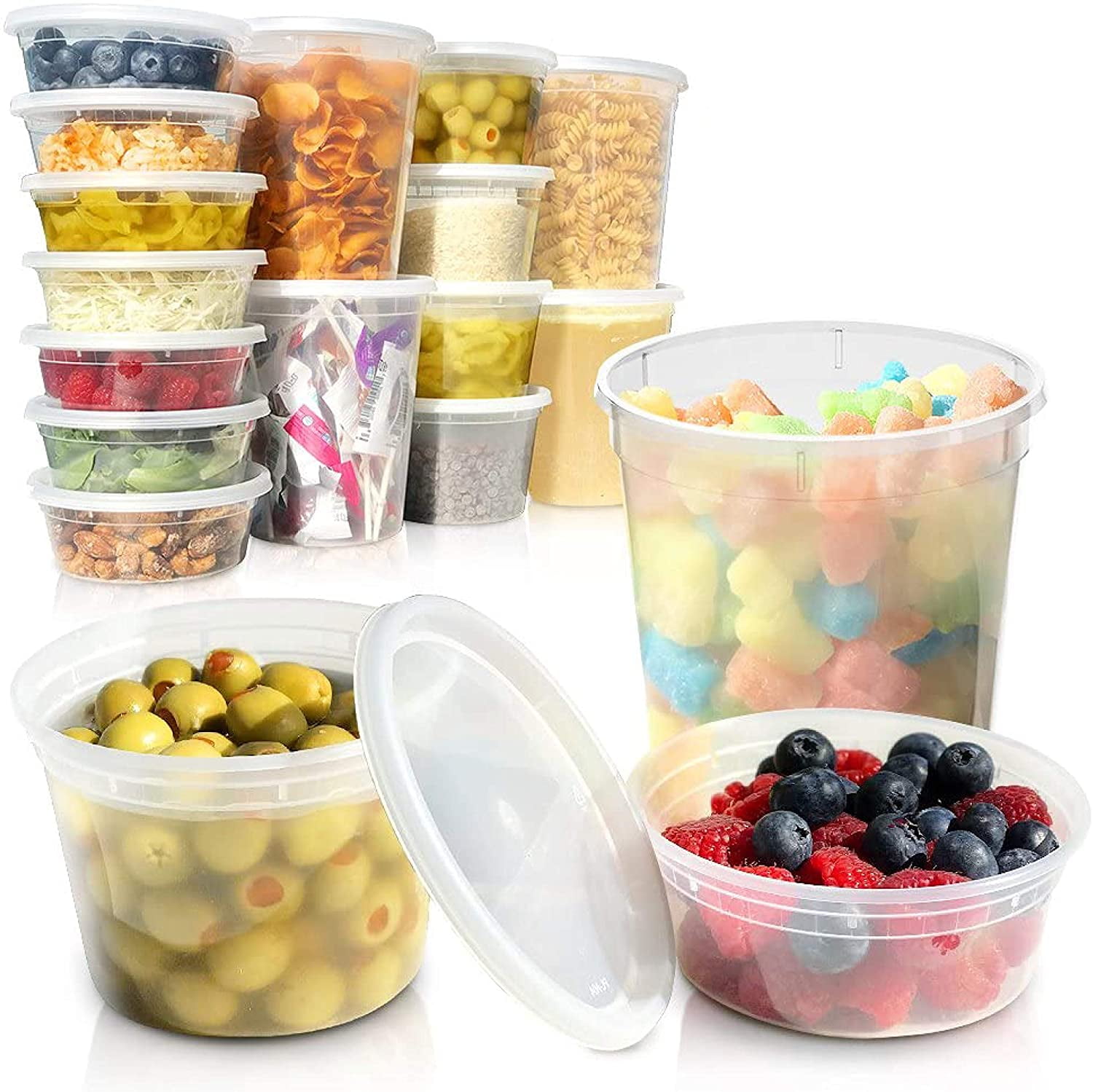 Economical Combo Pack BPA Free, Stackable & Leakproof 8 Oz, 16 Oz & 32 ...