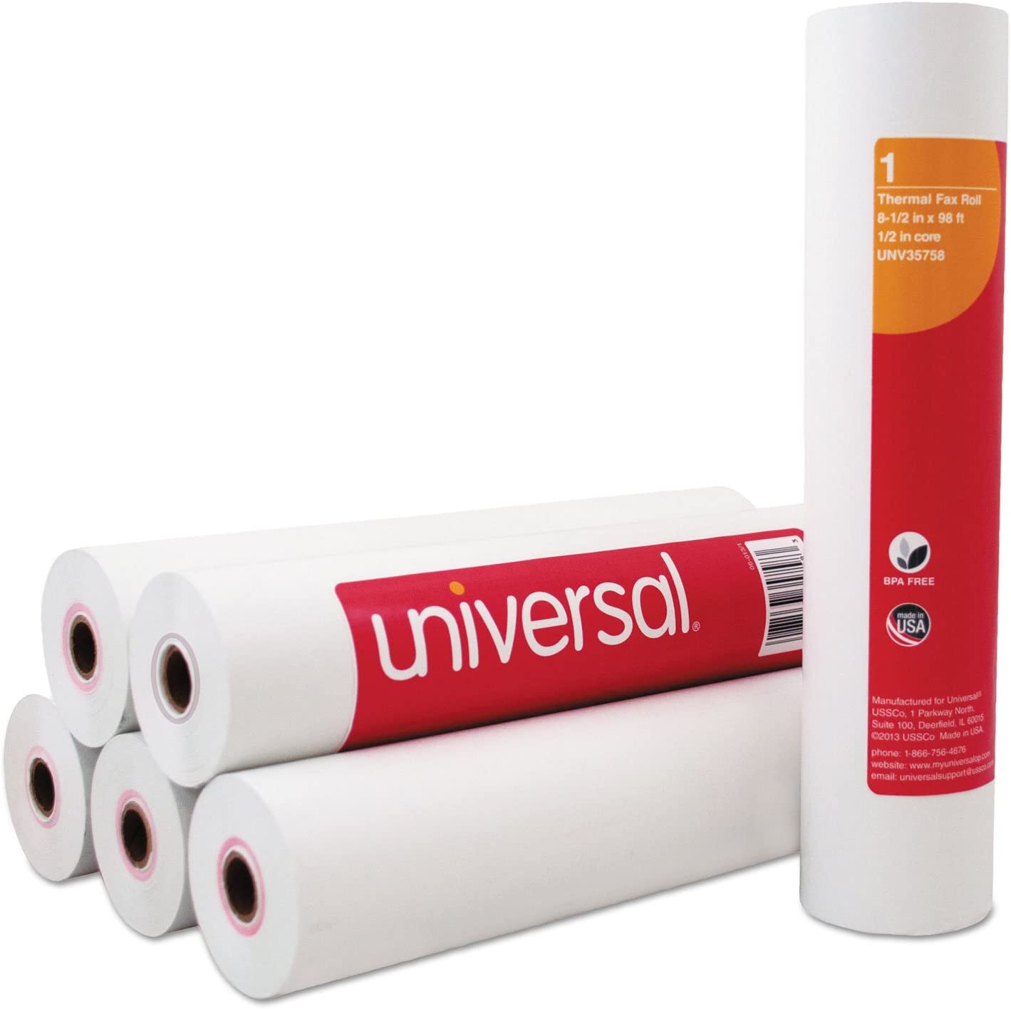 Economical Ultra Sensitive Thermal Fax Paper 8 1 2 X 98 Ft 6 Rolls
