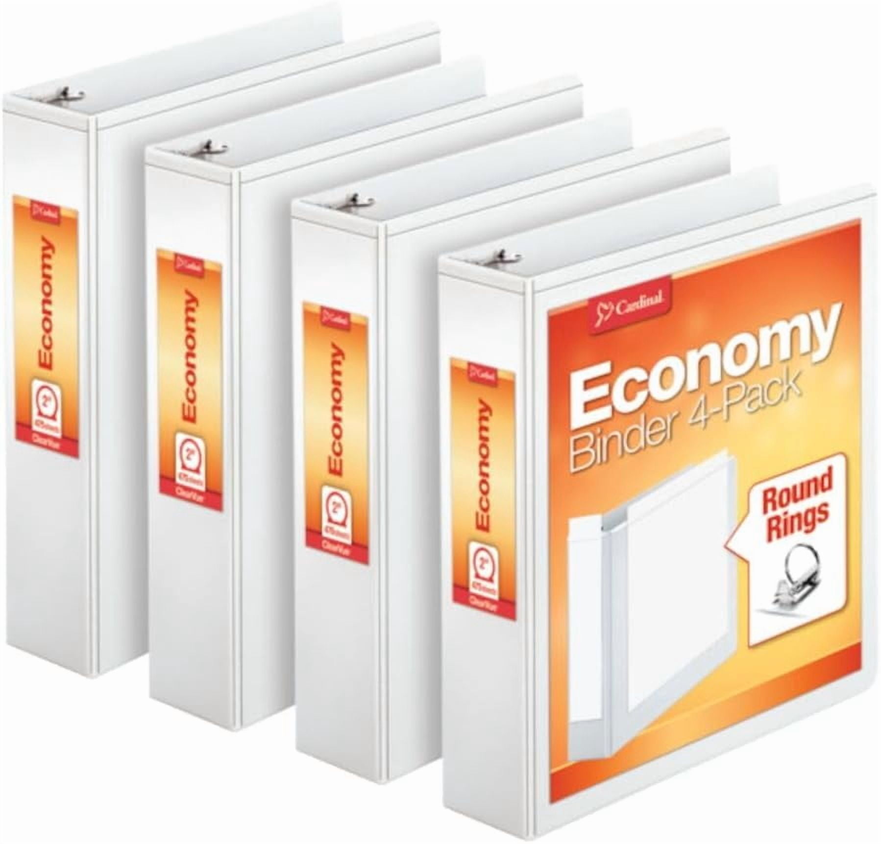 Economy 3 Ring Binder, 2 Inch, Presentation View, White, Holds 475 ...