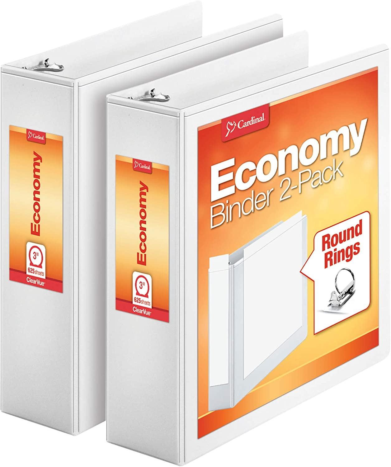 Economy 3 Ring Binder, Binders for School and Office, Durable Inch ...