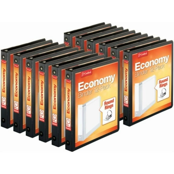 Economy 3-Ring Binders, 1", Round Rings, 225 Sheets, Clearvue ...