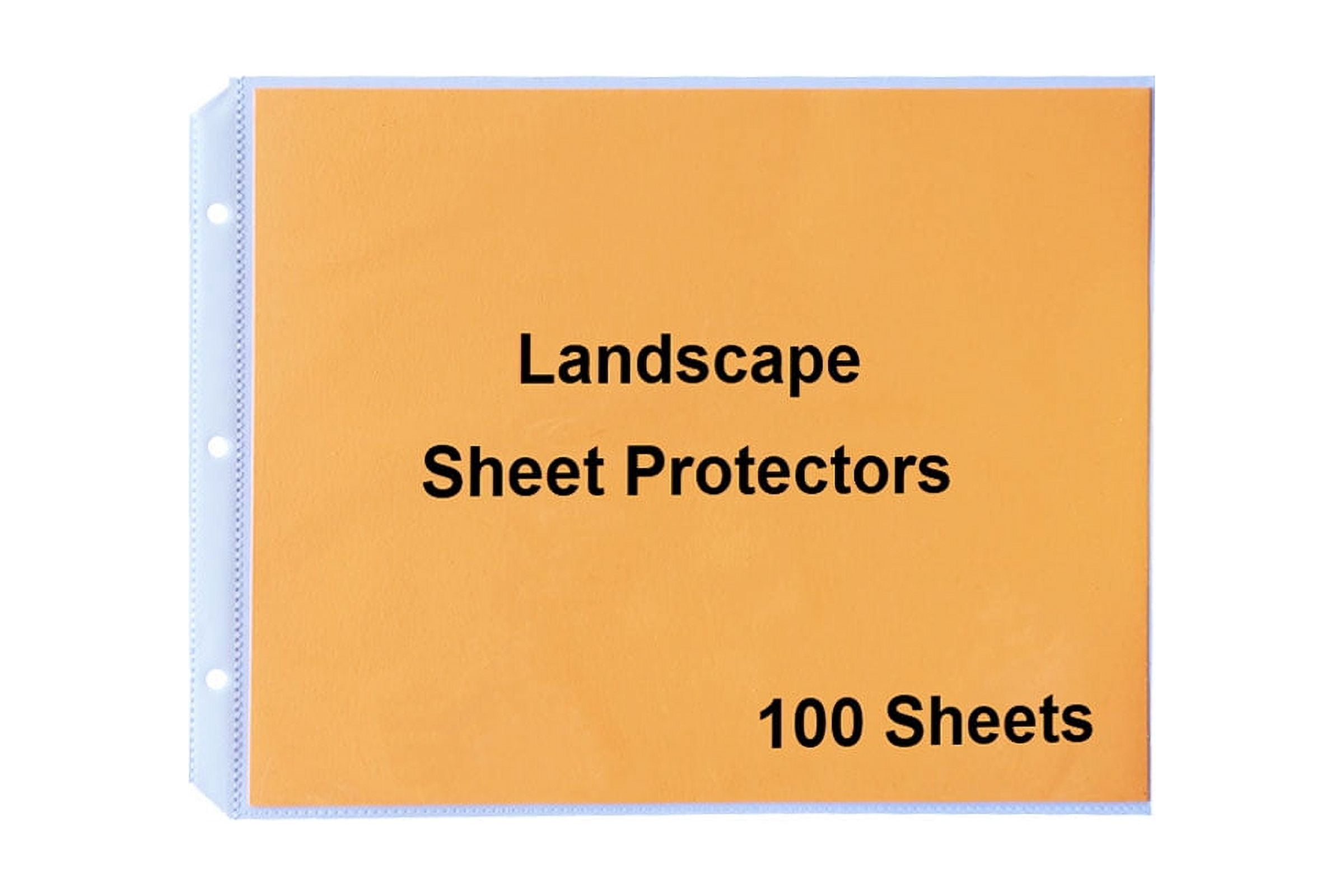 Economy - Landscape Sheet Protectors, for Standard Size Paper - 100 ...