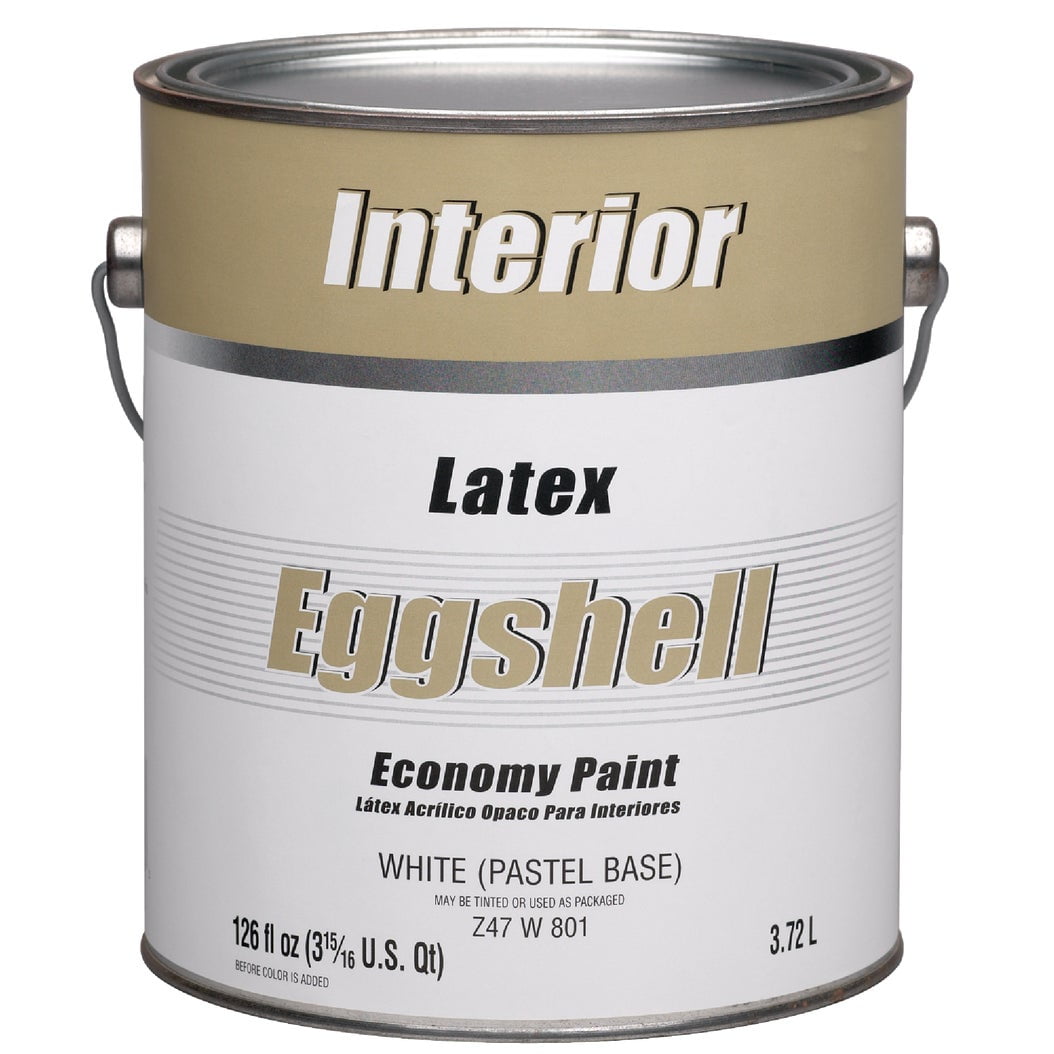 Economy Latex Eggshell Interior Wall Paint, White-Pastel Base, 1 Gal ...