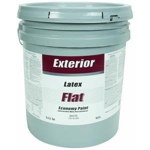 Economy Latex Flat Exterior House Paint, White, 5 Gal. - Walmart.com