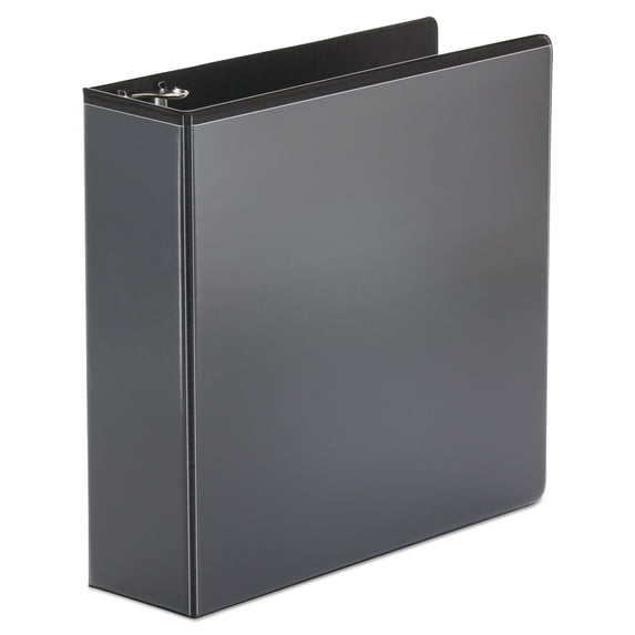 Economy 3-Ring View Binder, 3" Capacity, 11 x 8.5, Black with Non-Glare ...