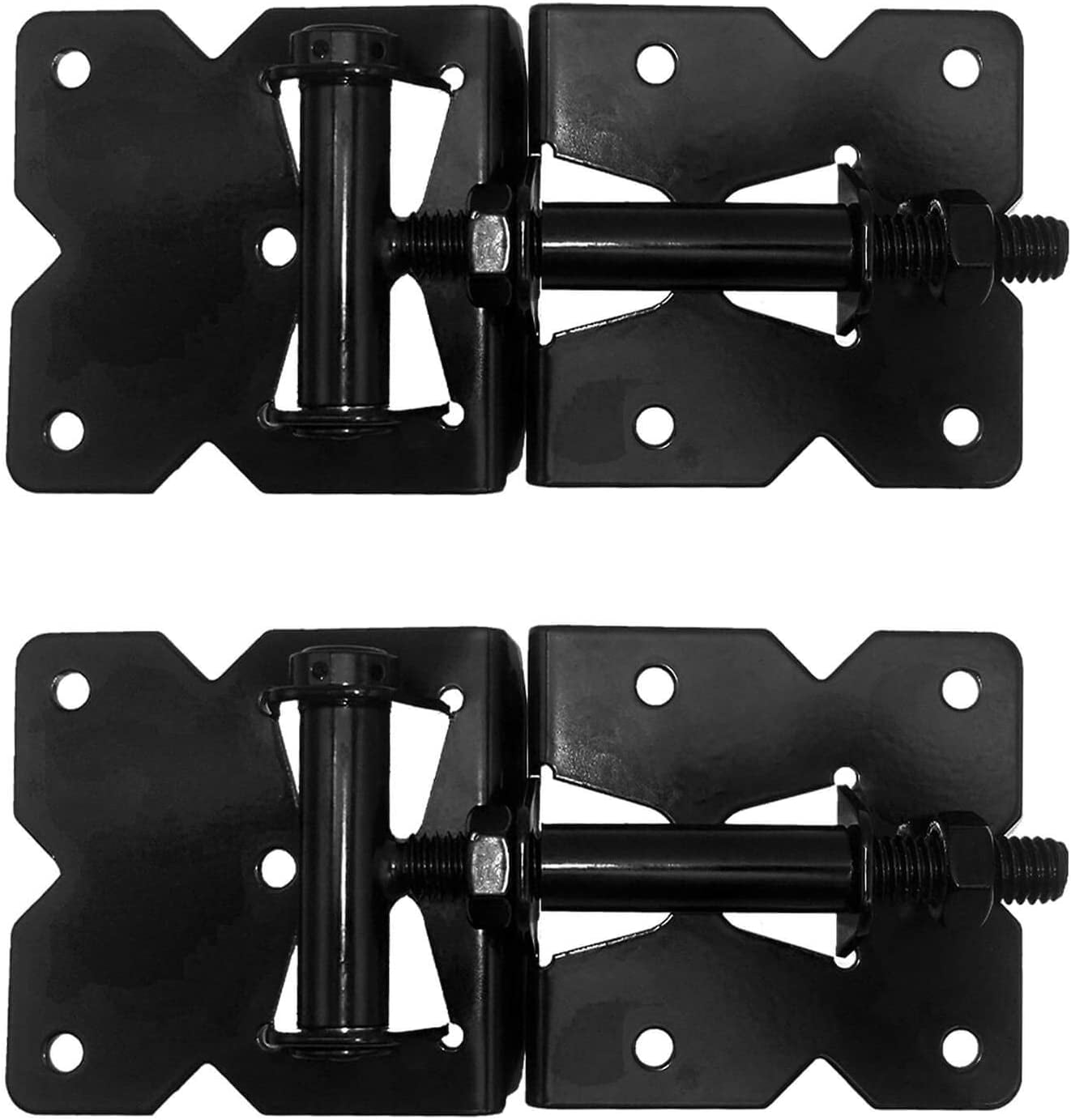 Economy Self Closing Vinyl Gate Hinges - Black - for Vinyl, PVC and ...