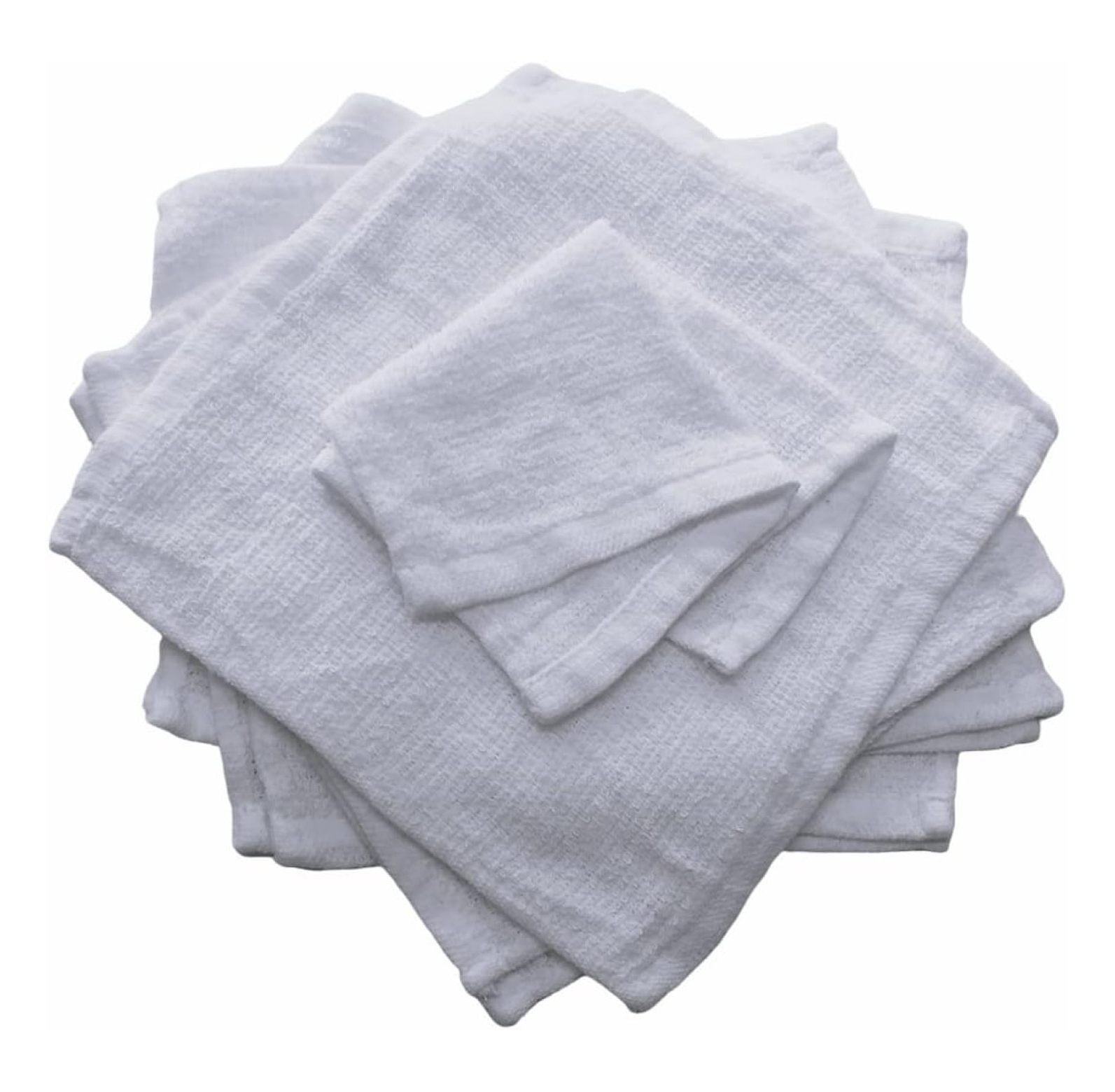 Economy Towels,(White 9X9in.) Small Washcloths Set. 100% Cotton Cloth ...