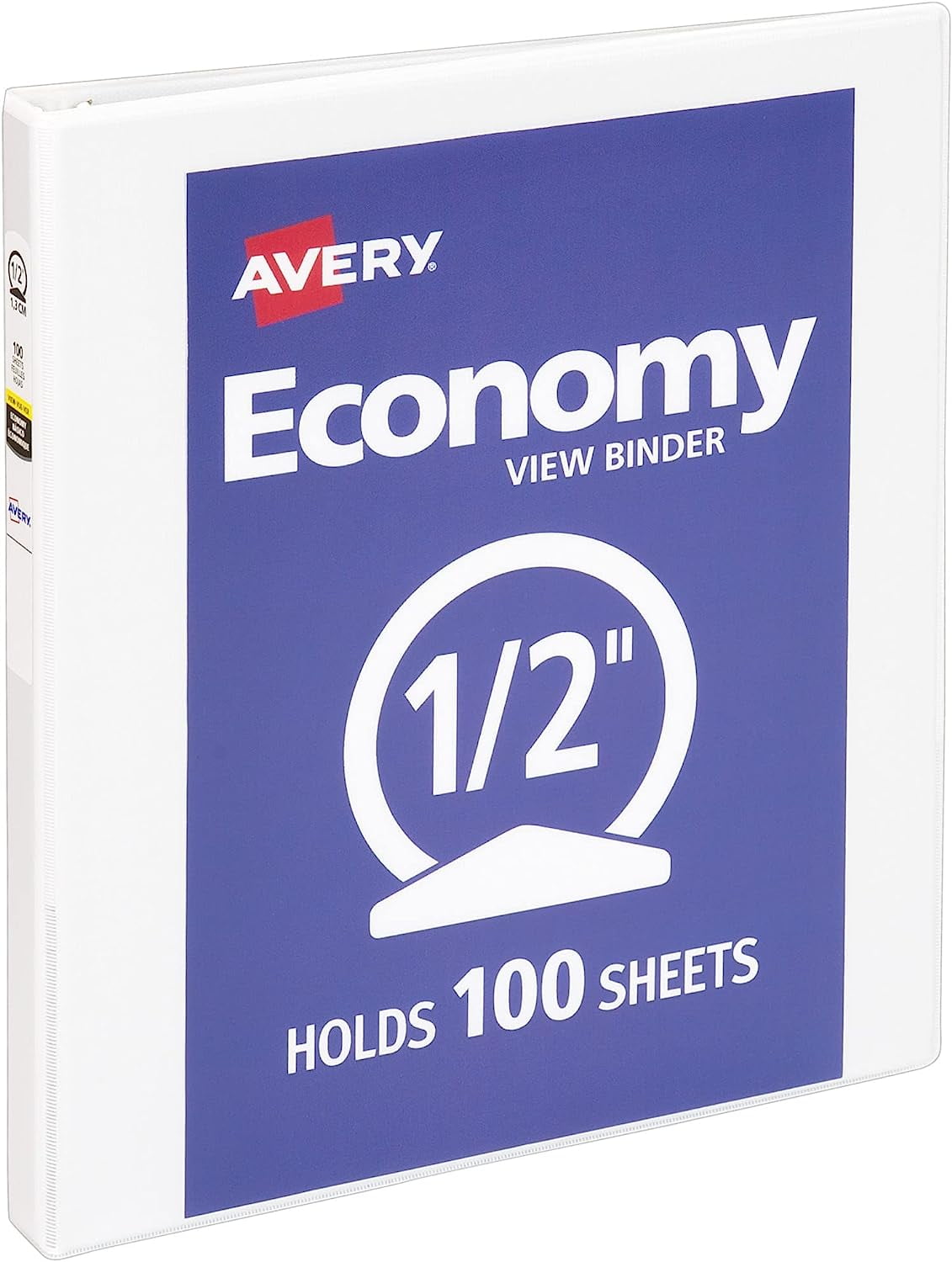 Economy View 3 Ring Binder 1/2 Inch Round Rings, 1 White Binder (05706 ...