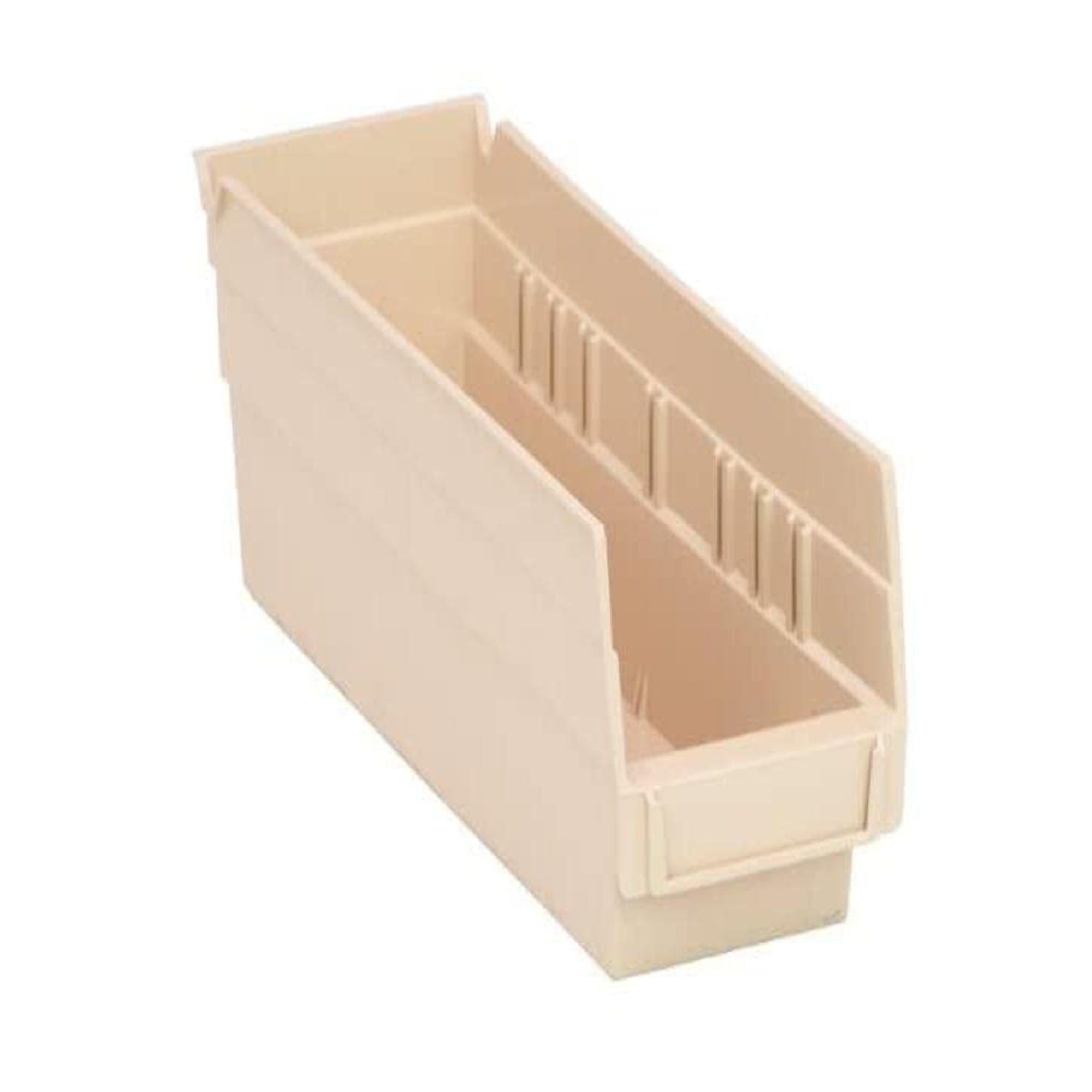 Quantum Storage Systems Shelf Bin,Ivory,Polypropylene,4 in QSB101IV - Walmart.com