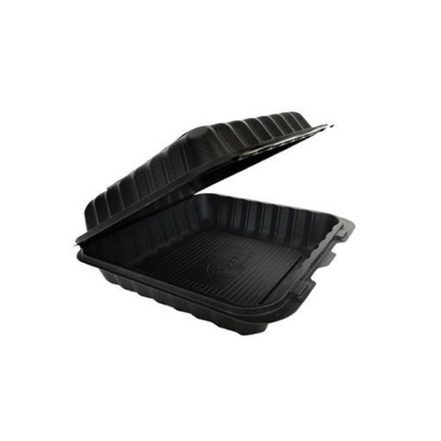 Ecopax Pebble Box Mineral Filled PP Hinged Container 8" x 8" x 3" 1 ...