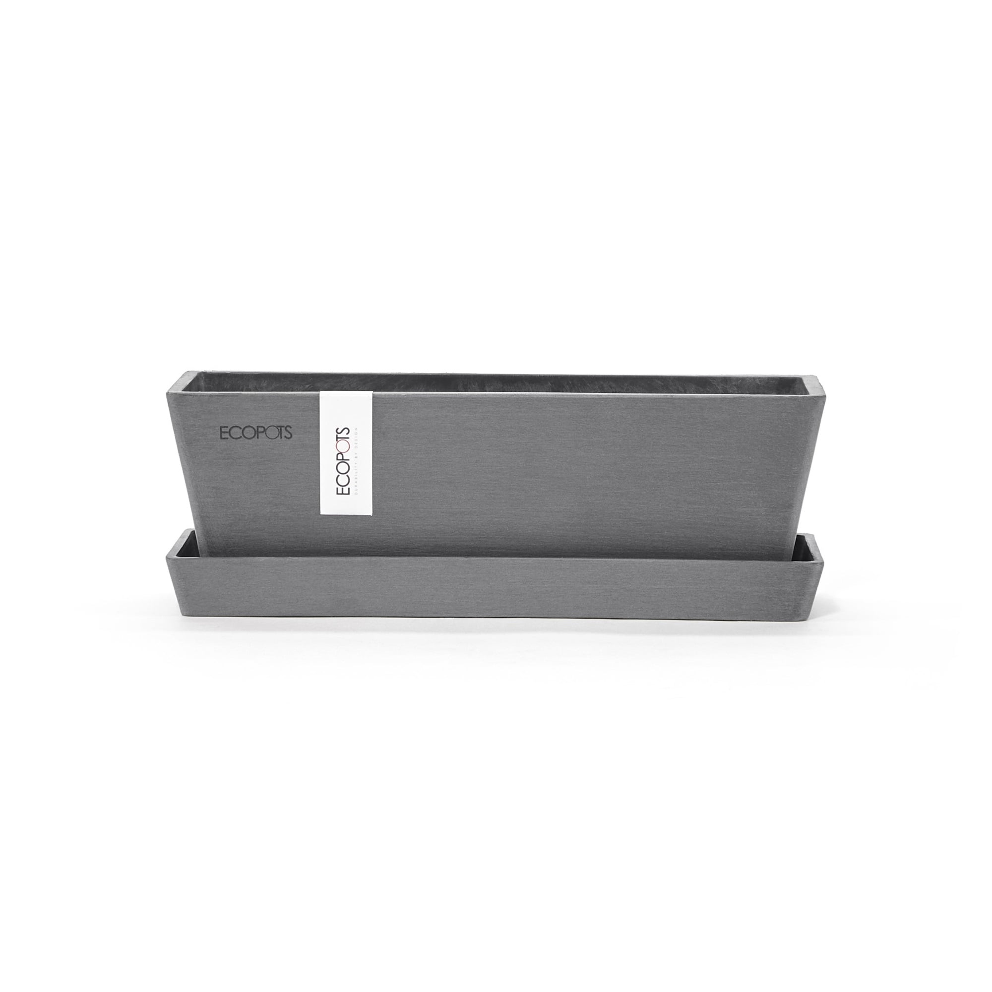 Ecopots Bruges Mini Durable Modern Rectangular Indoor/Outdoor Recycled ...
