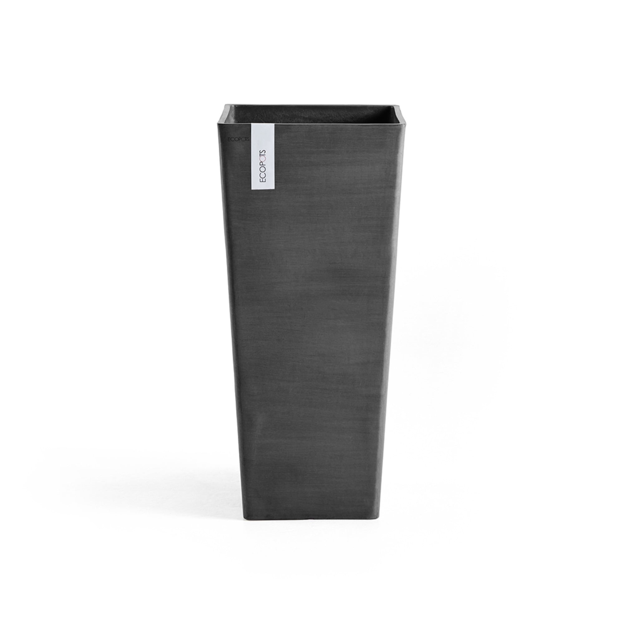 EcoPots Rotterdam Tall Rectangle Recycled Plastic Planter, Modern ...
