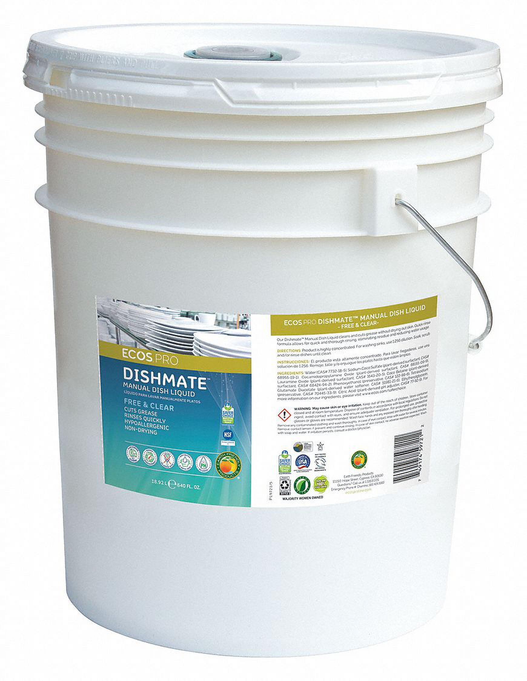 Ecos Pro Dish Soap,Bucket,5 gal,Dishmate,Liquid PL9721/05 - Walmart.com