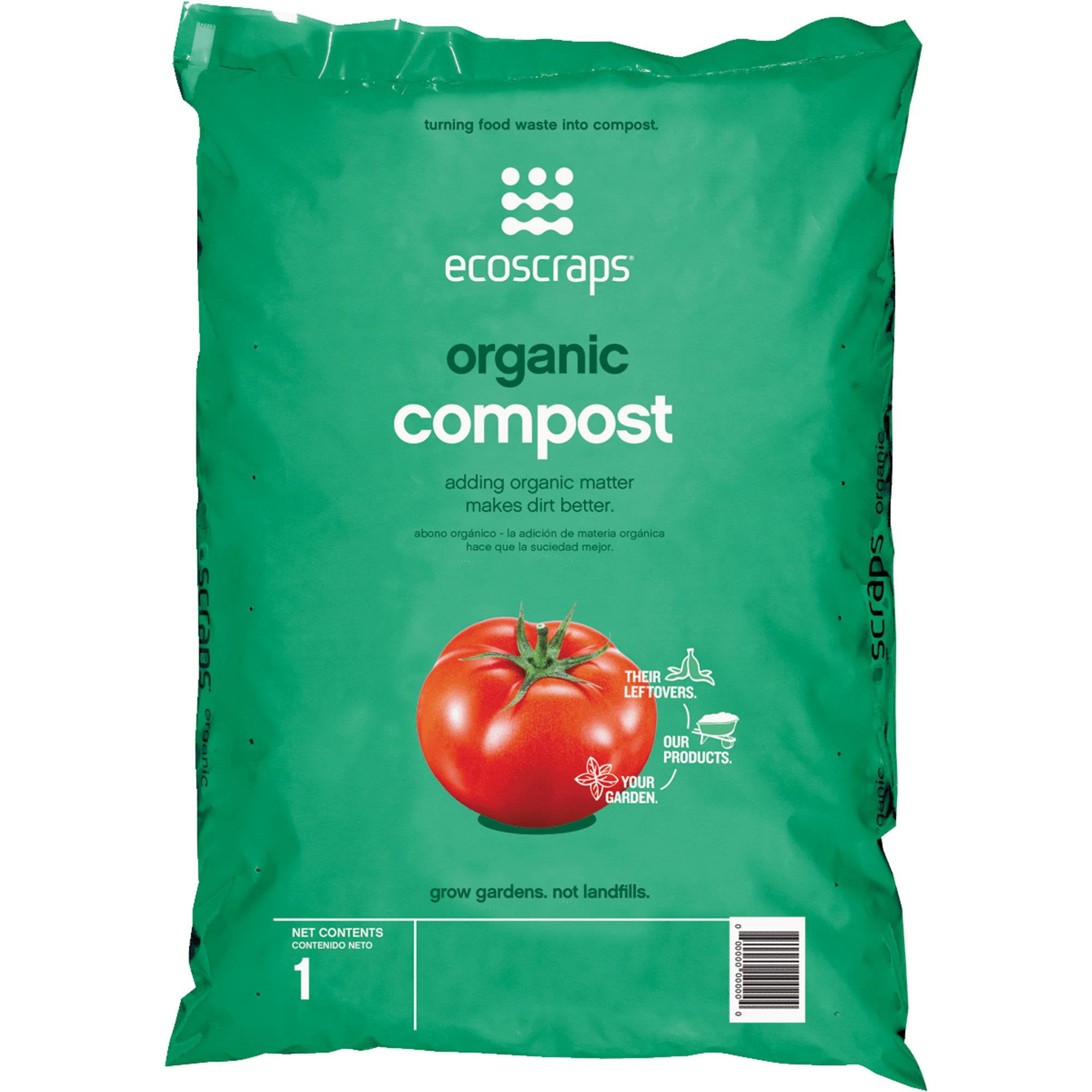 ECOSCRAPS Organic Compost Organic Fertilizer, 1 cu ft with High Organic ...
