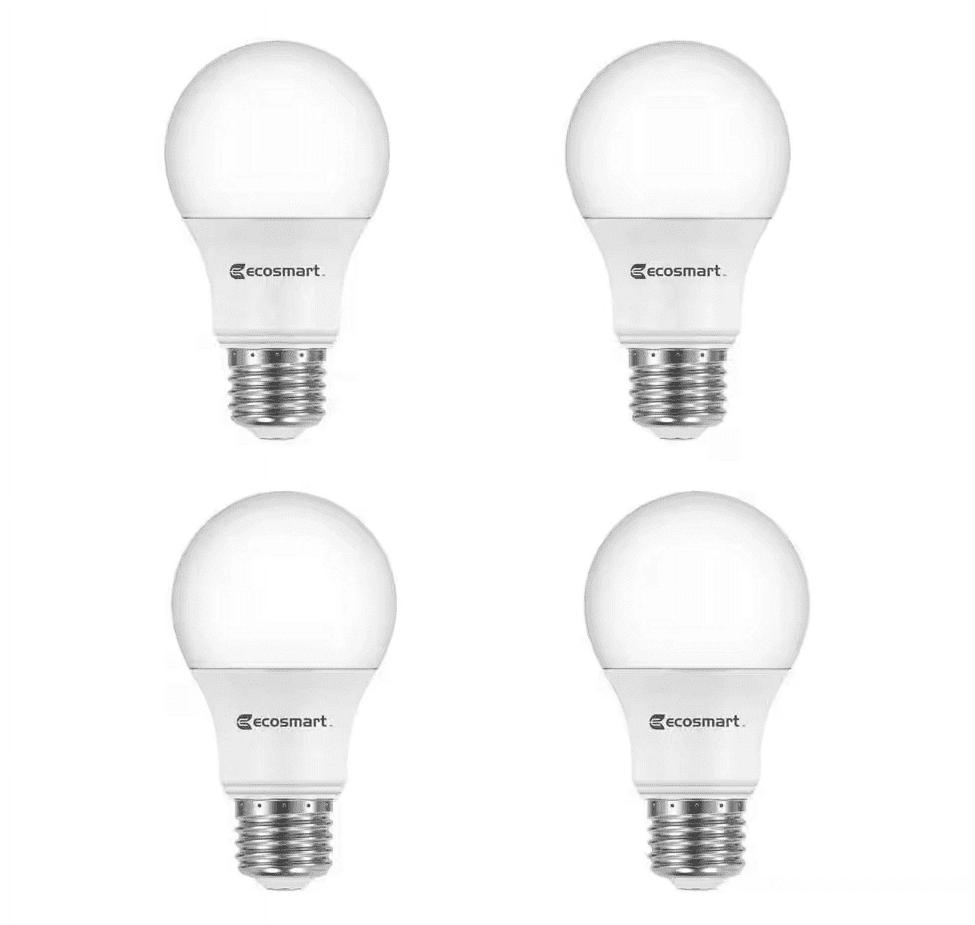 Ecosmart 100-Watt Equivalent A19 Dimmable LED Light Bulb Bright White ...