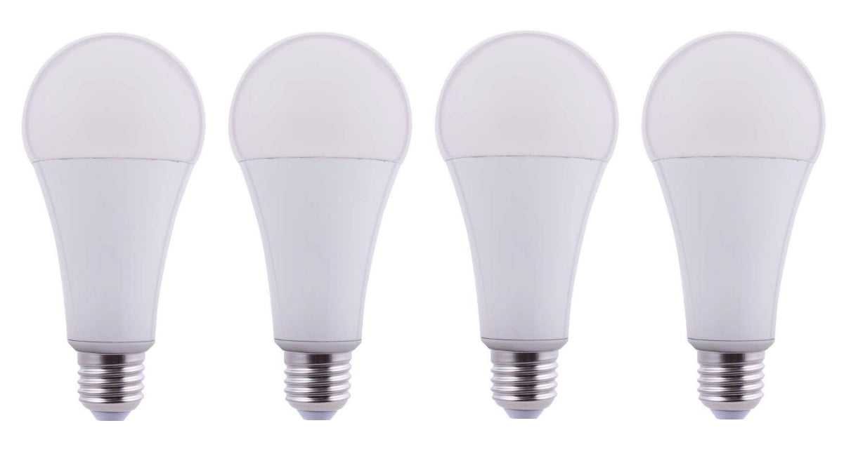 Ecosmart Dimmable LED Light Bulb, 300 Watt, Daylight A23, 4000 Lumen (4 ...