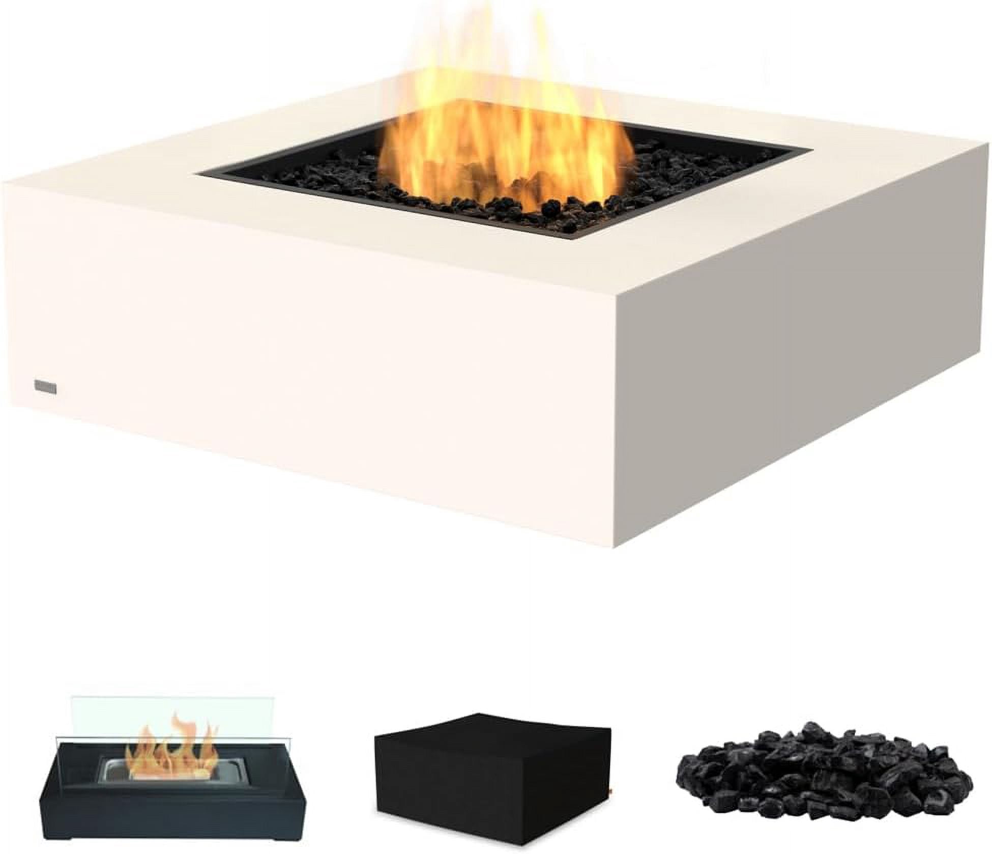 Ecosmart | Base 40 Fire Pit Table | Bone Color | Stainless Steel Gas ...