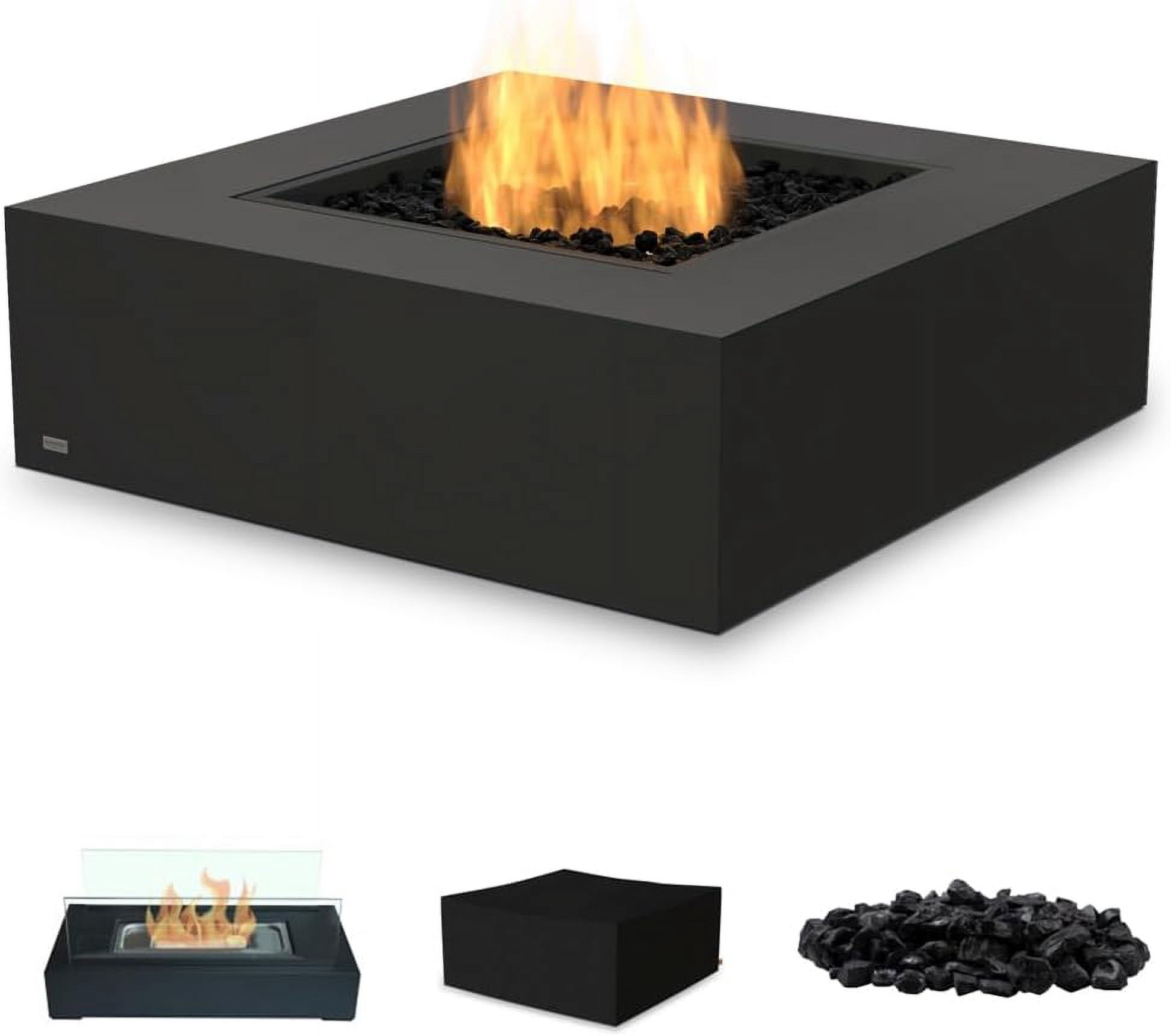 Ecosmart | Base 40 Fire Pit Table | Graphite Color | Stainless Steel ...