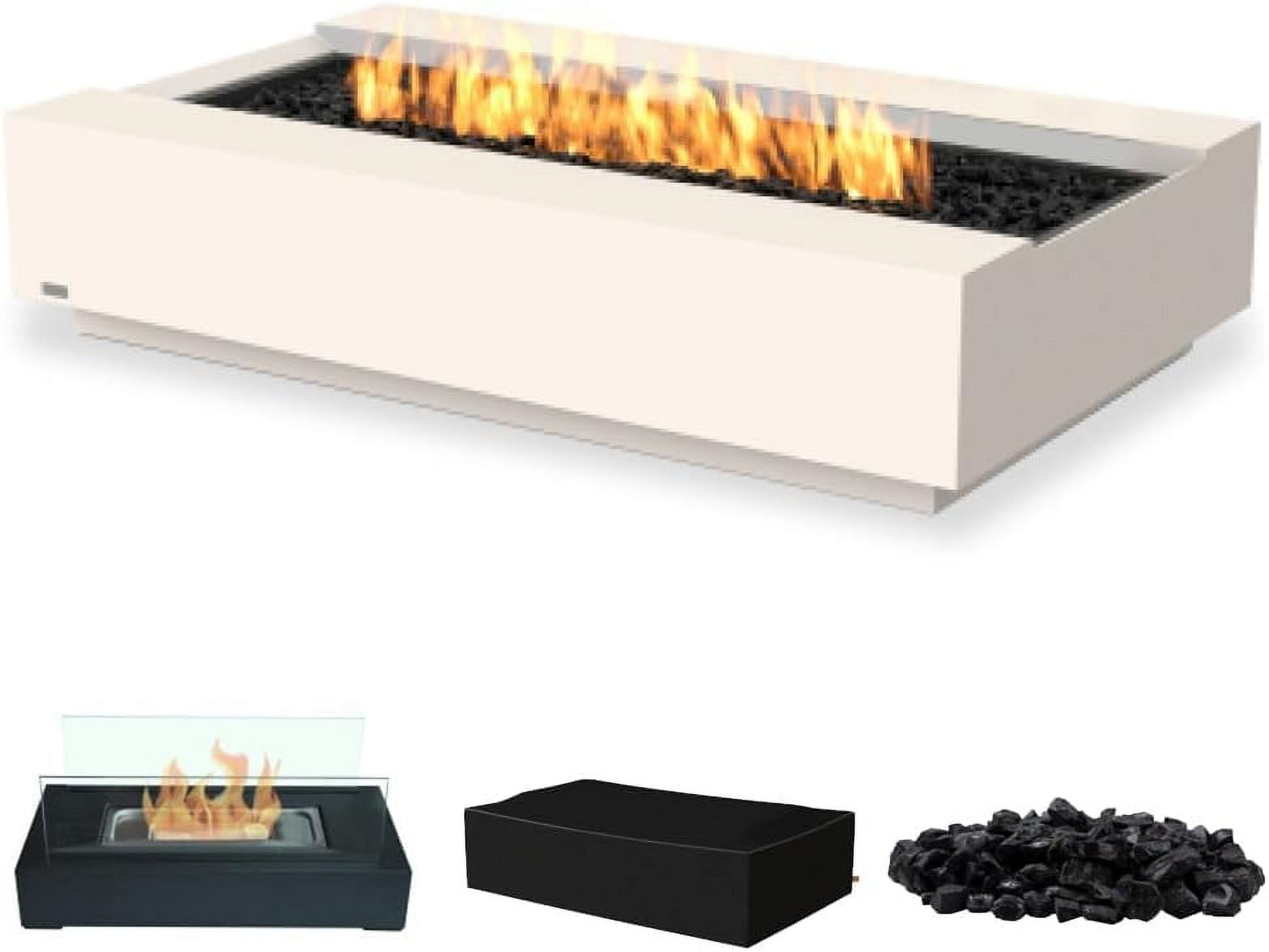 Ecosmart | Cosmo 50 Fire Pit Table | Bone Color | Stainless Steel Gas ...