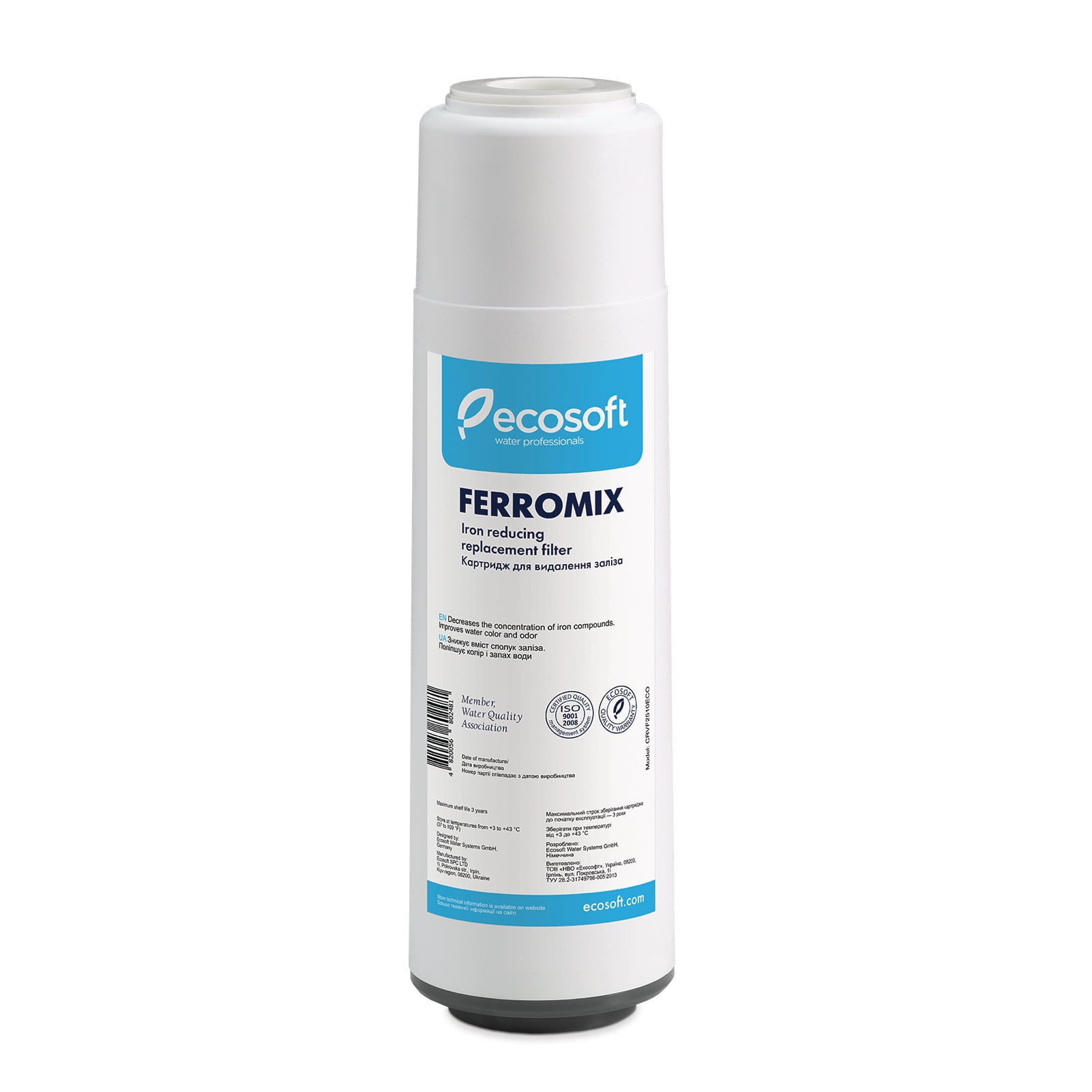 Ecosoft Ferromix Replacment Filters for Iron Reduction 2.5"× 10 ...