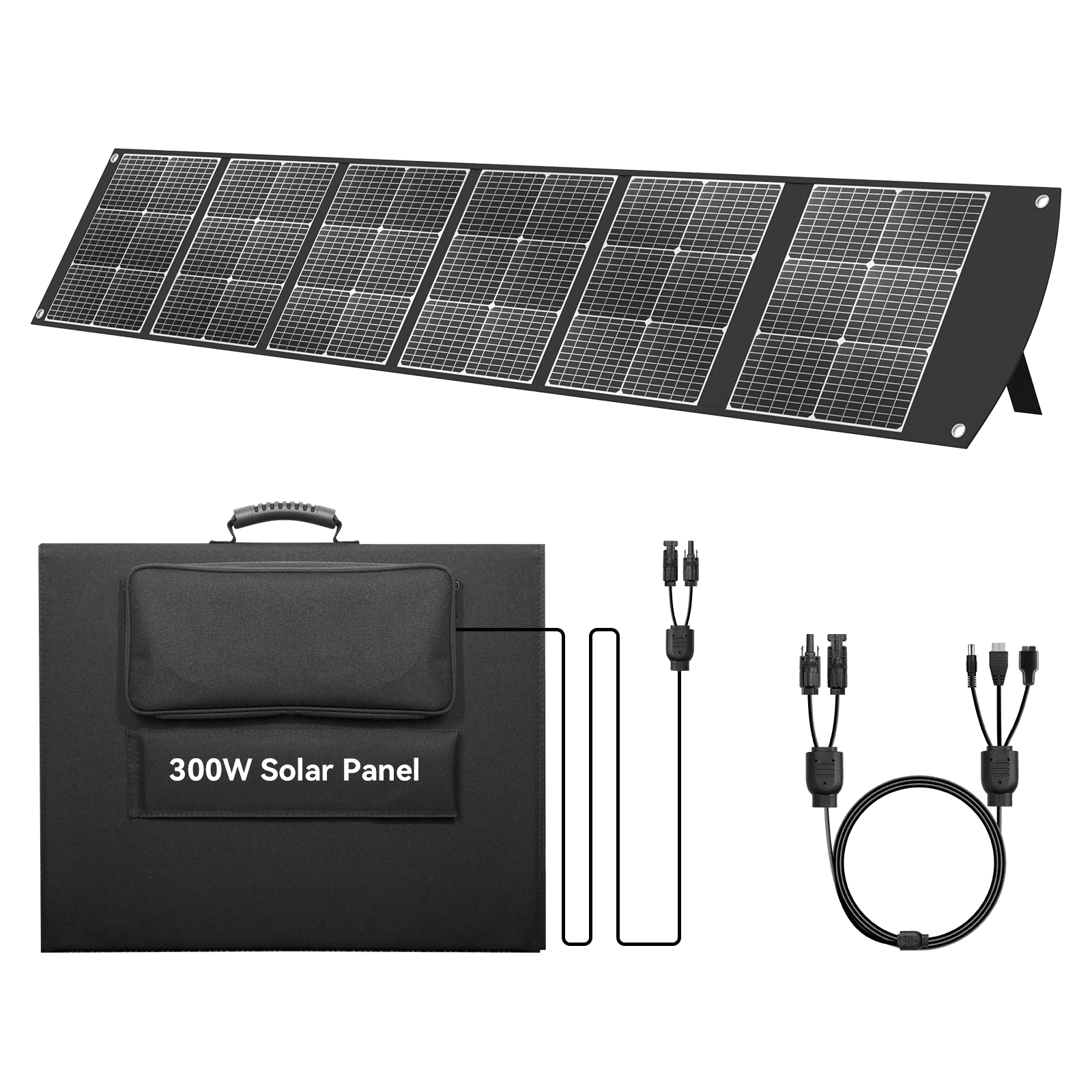 Ecosonique 300W Portable Solar Panel for Most Power Stations, Foldable ...