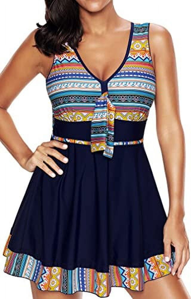 Ecosprial Plus Size Swimsuit for Women One Piece Bathing Suit Tummy ...