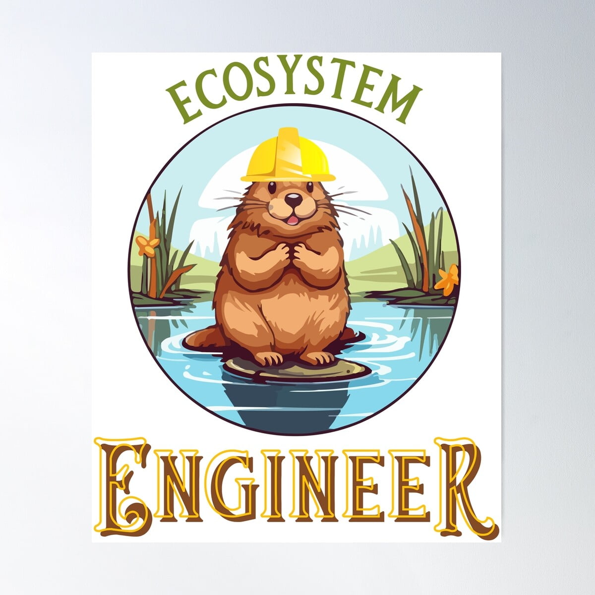 Ecosystem Engineer Poster Wall Art, Modern Wall Decor For Living Room ...