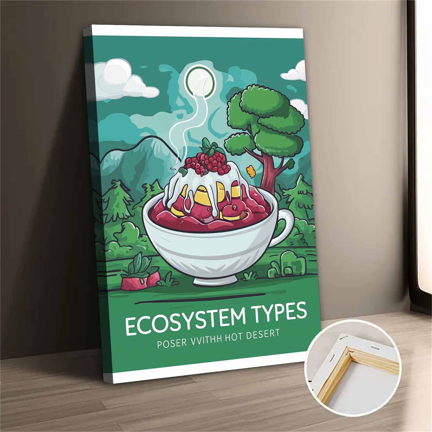 Ecosystem Types Canvas Wall Art Print For Bedroom Living Room - Walmart.com