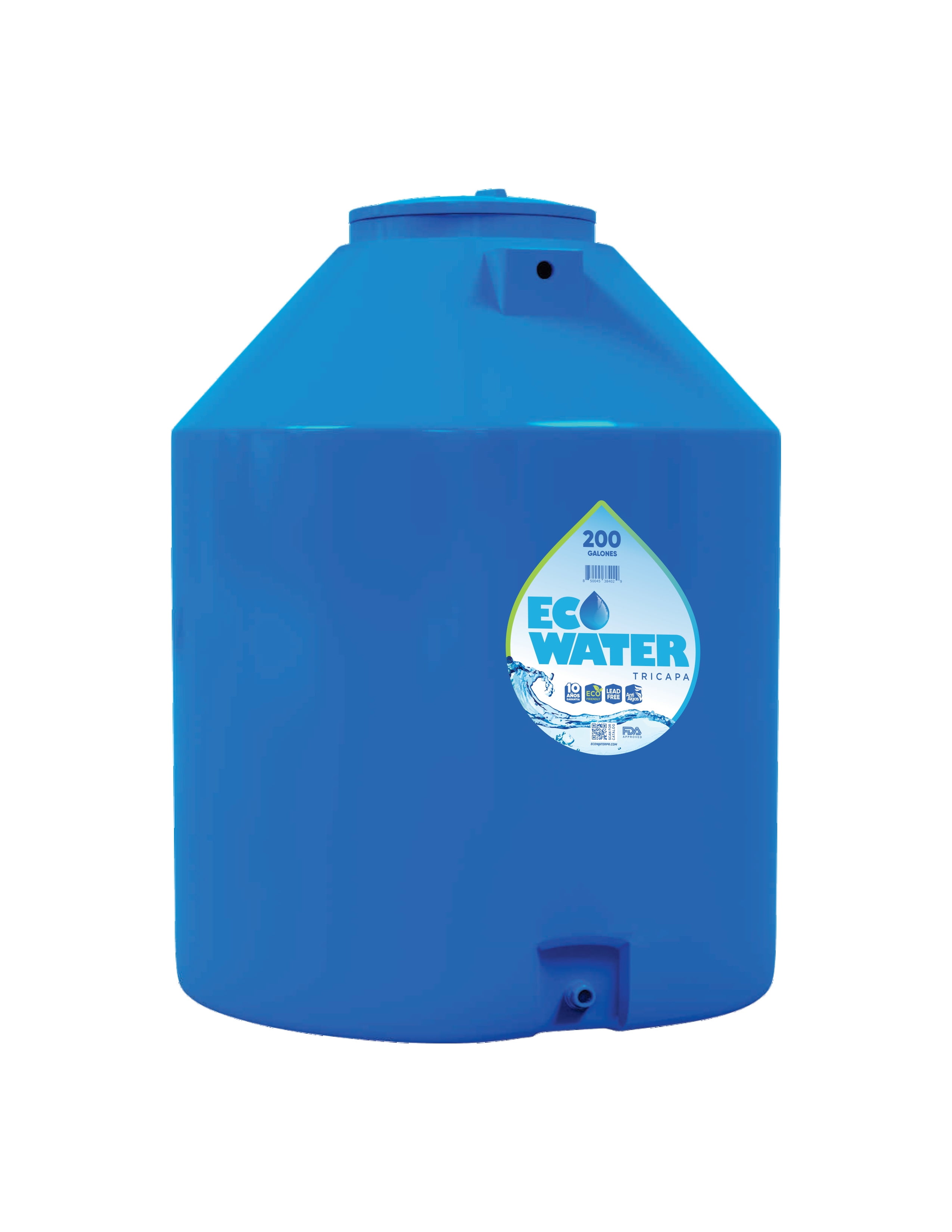 Eco Water Blue Color 200 Gals Water Tank, Weight 1660 Pounds. - Walmart.com
