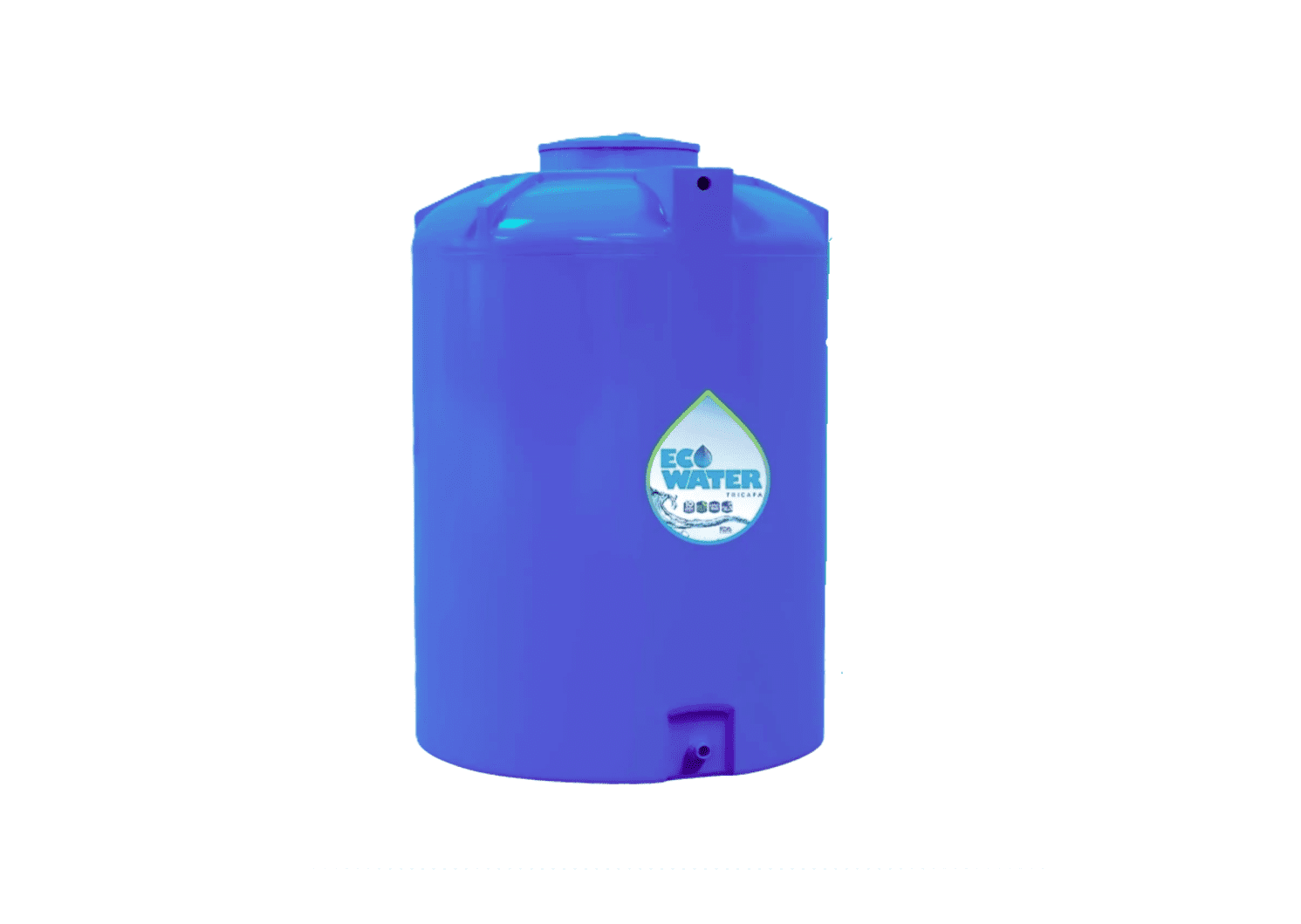 Eco Water Blue Color 250 Gallons s Water Tank, 2075 Pounds When Its ...