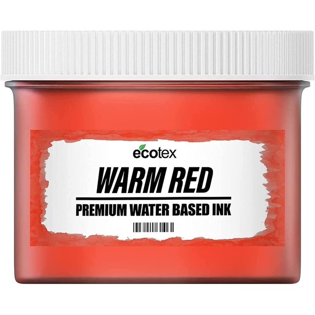 Ecotex Warm Red Water Based Screen Printing Ink - Block Printing Ink ...