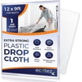Ecotez 1 Pack 12 x 9 ft Extra Large Painter's Drop Cloth - Light ...