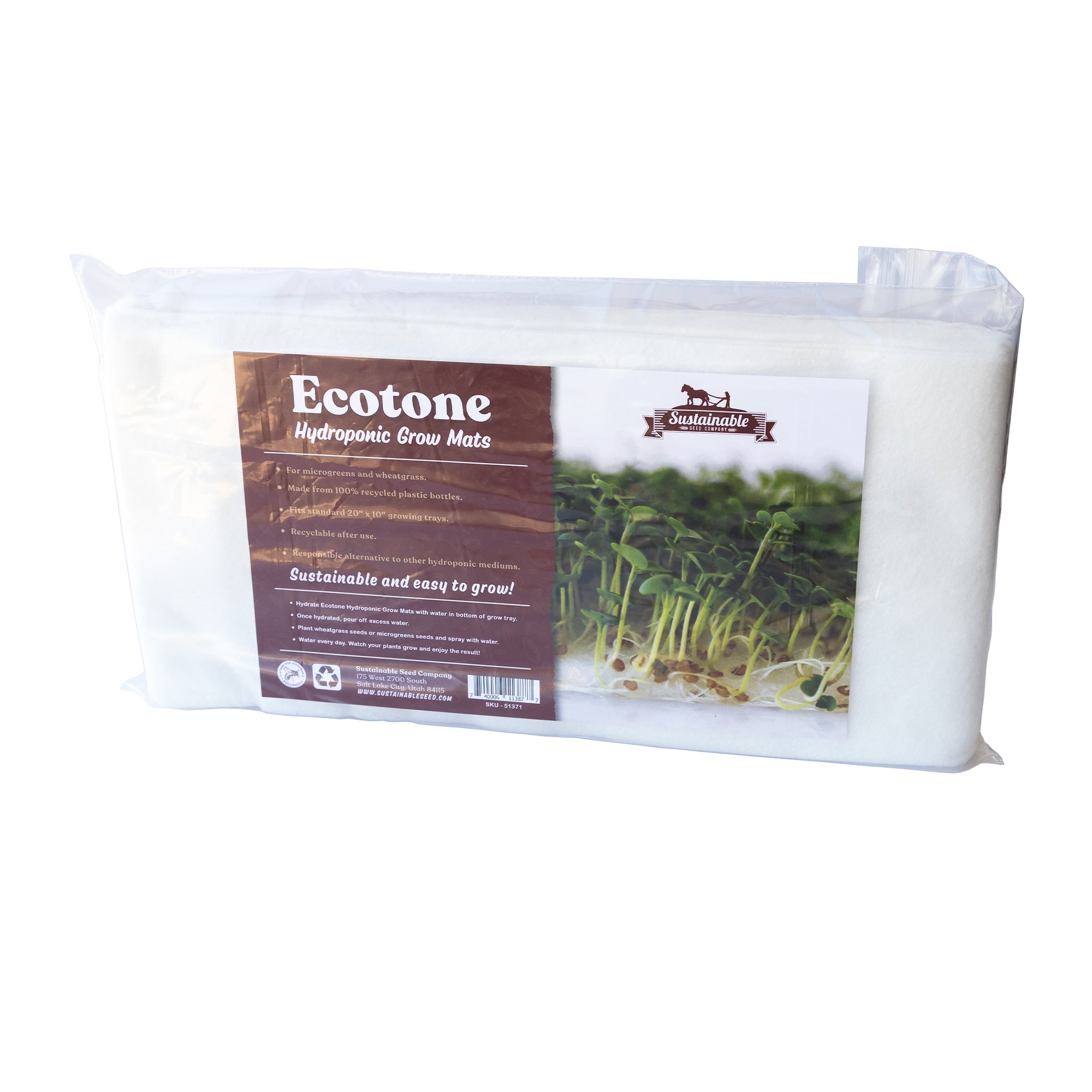 Ecoton Hydroponic Grow Mats - 10x20 Inches for 1020 Growing Trays - 10 ...
