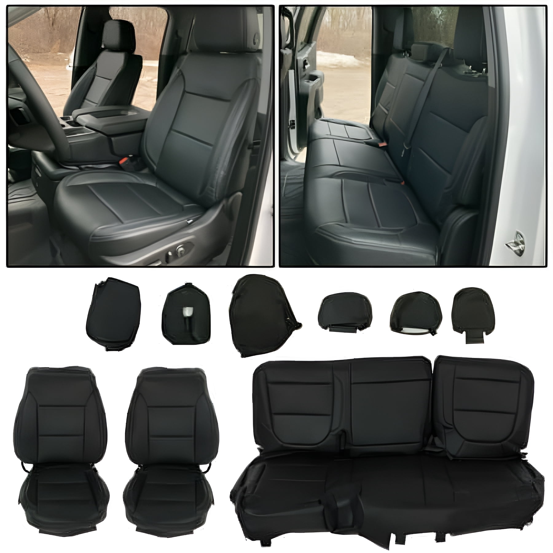 Chevy Waterproof Seat Cover Set for 19-21 Silverado GMC 1500 2500 3500 ...