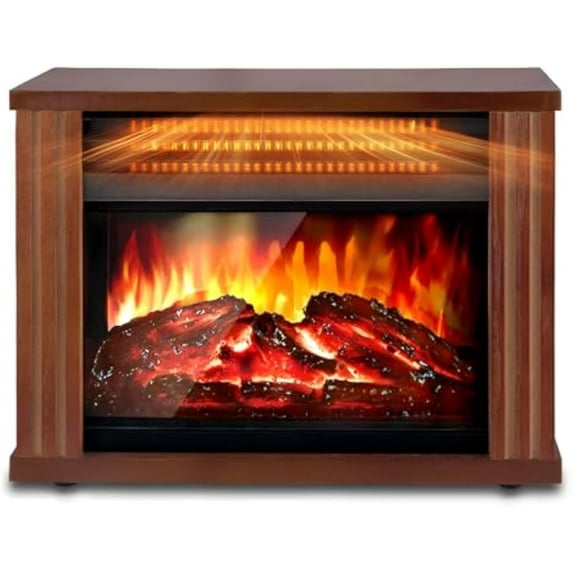 ECotronic 1500W Electric Tabletop Fireplace Heater with 3D Realistic ...