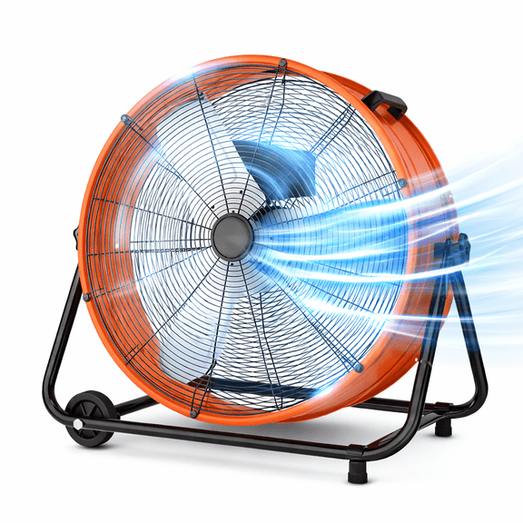 24 In 2-speed Heavy Duty Tilt Drum Fan
