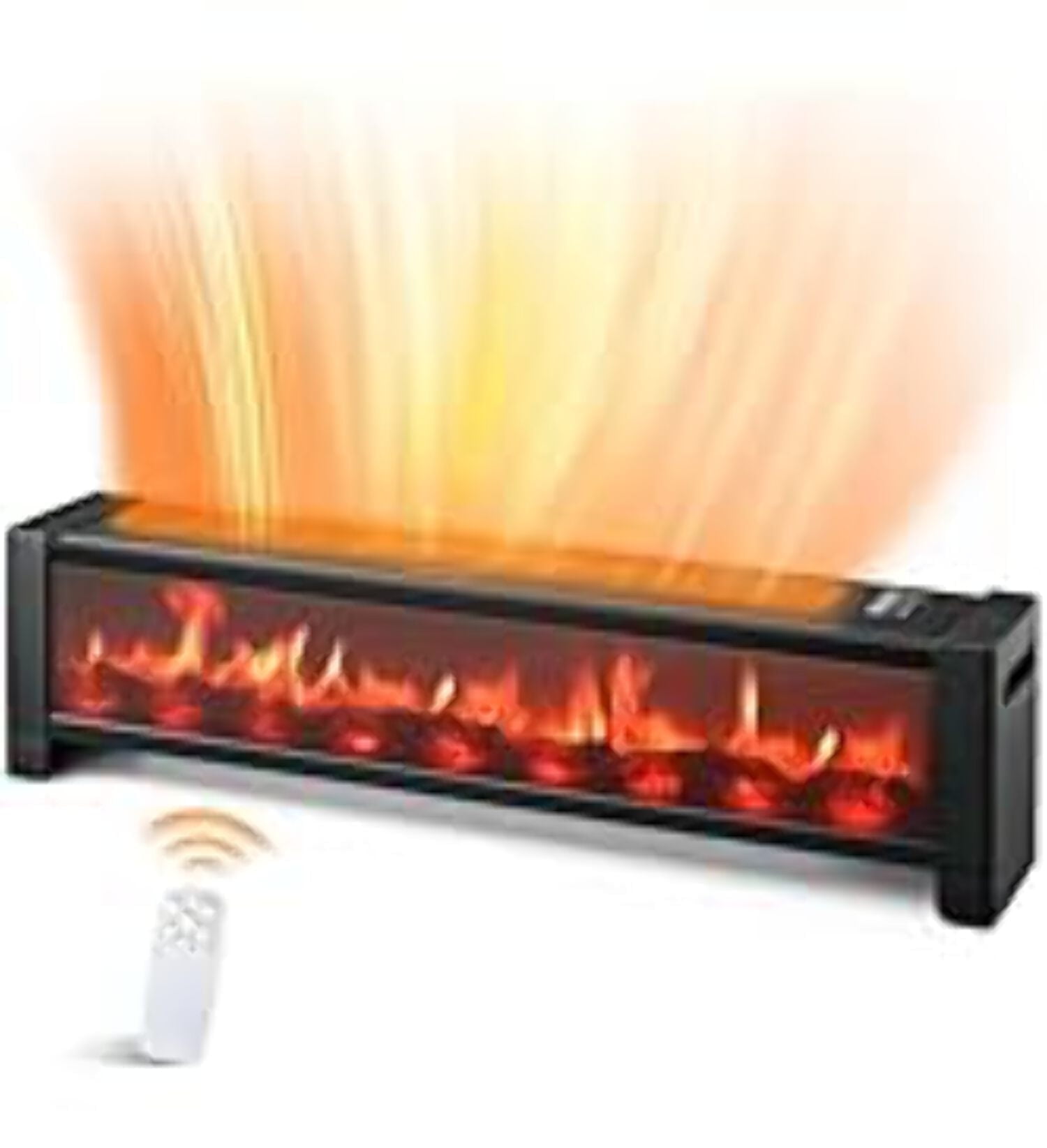 Ecotronic 33" x 6.6in Electric 1500W Fireplace Heater, Floor Standing ...