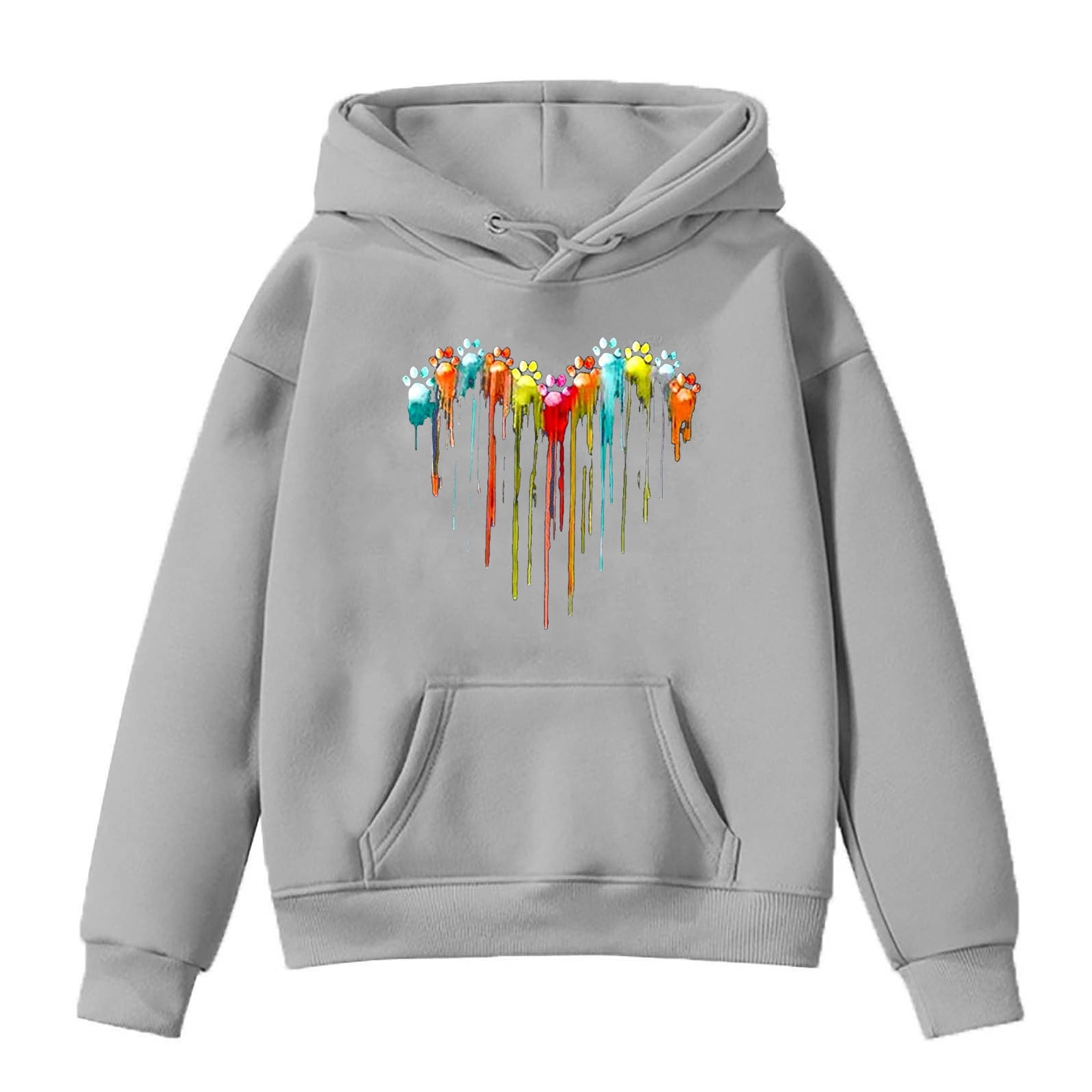 Ecqkame Girls Graphic Hoodies Long Sleeve Hooded Sweatshirts Cute ...