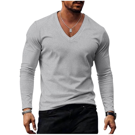 Ecqkame Men's Athletic Shirts Mesh Breathable Quick Dry Loose V Neck ...