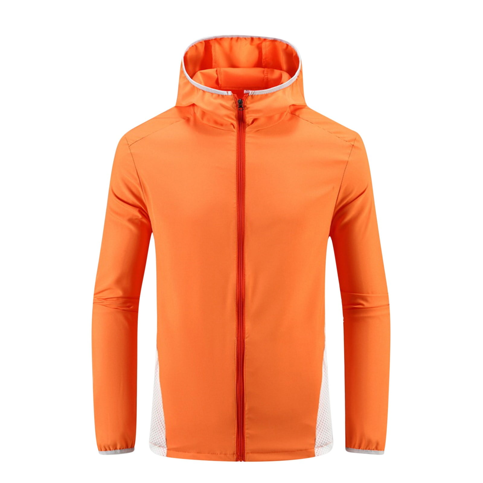 Ecqkame Men's Sun Protection Hoodie Jacket Lightweight Full Zip Solid ...