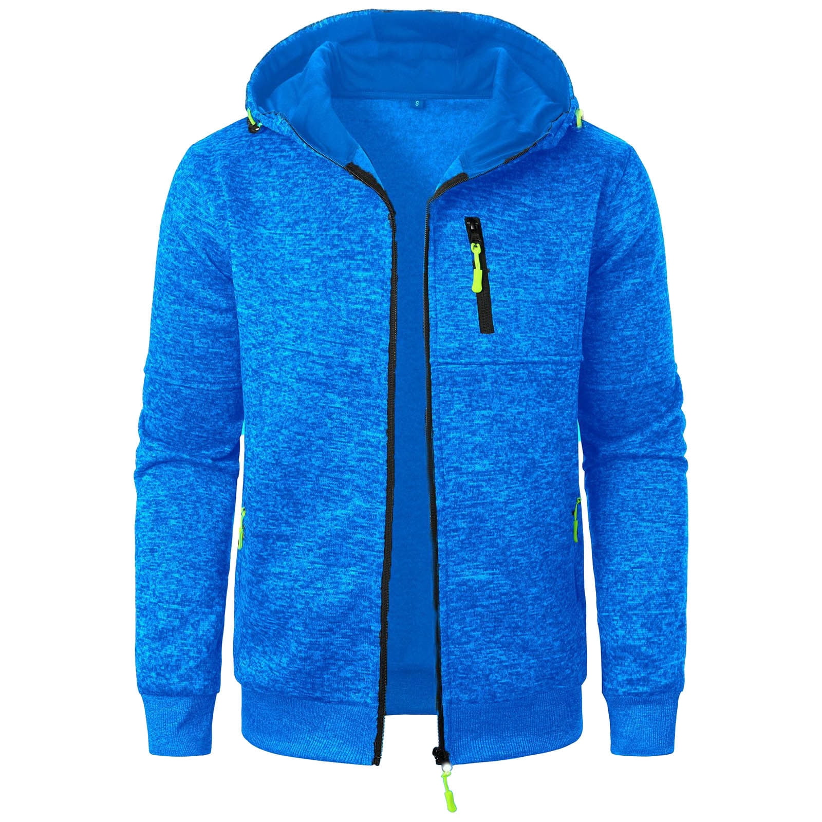 Ecqkame Mens Athletic Hoodies Casual Full Zip Long Sleeve Pockets ...