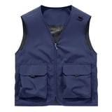 Ecqkame Tank Tops for Women Multi-Pocket Utility Vests Zip-Up ...