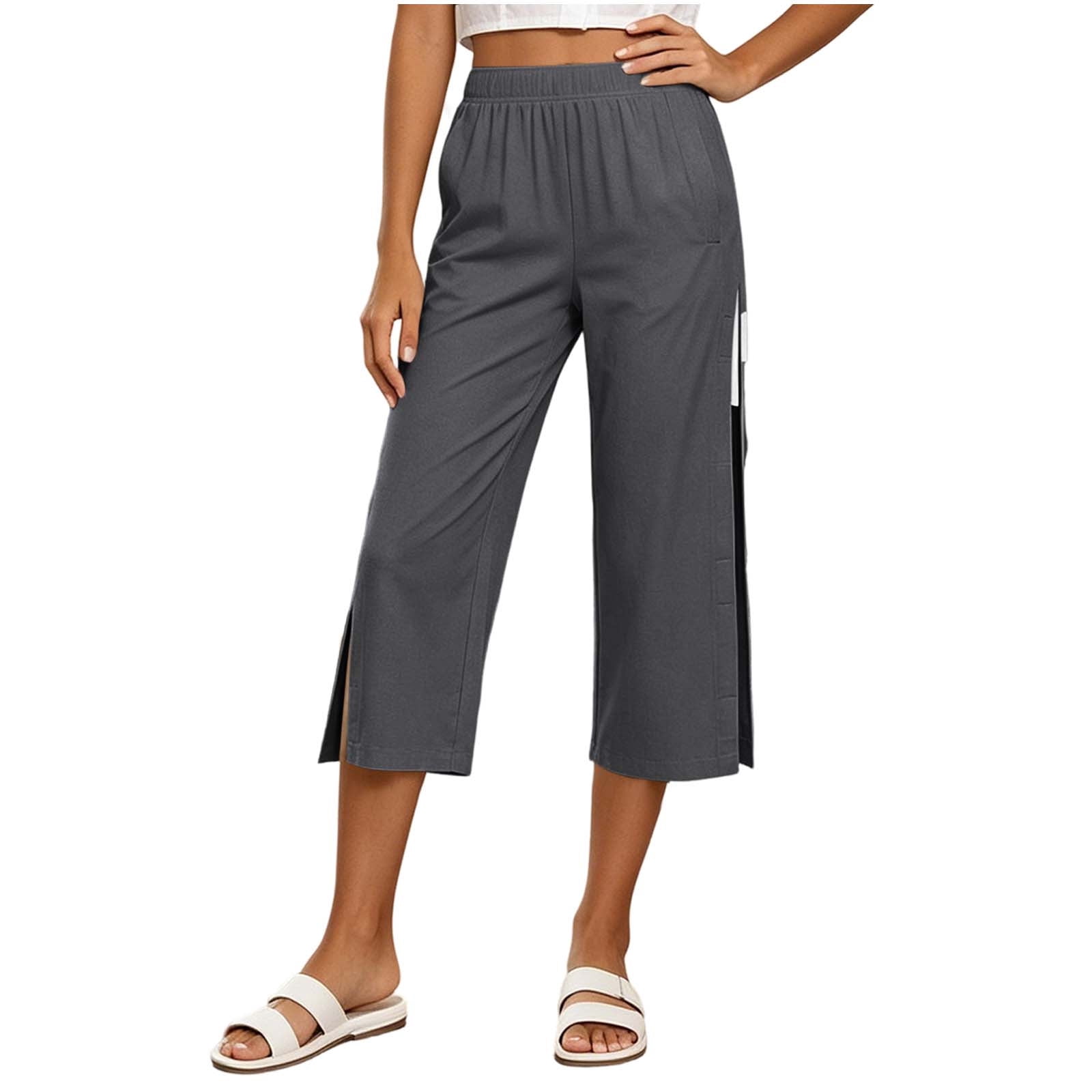 Ecqkame Women's Postoperative Rehabilitation Care Pants Solid Color ...