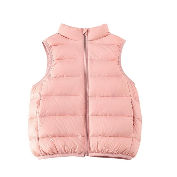 Ecqkame Boys Girls Puffer Vests Lightweight Sleeveless Stand Collar ...