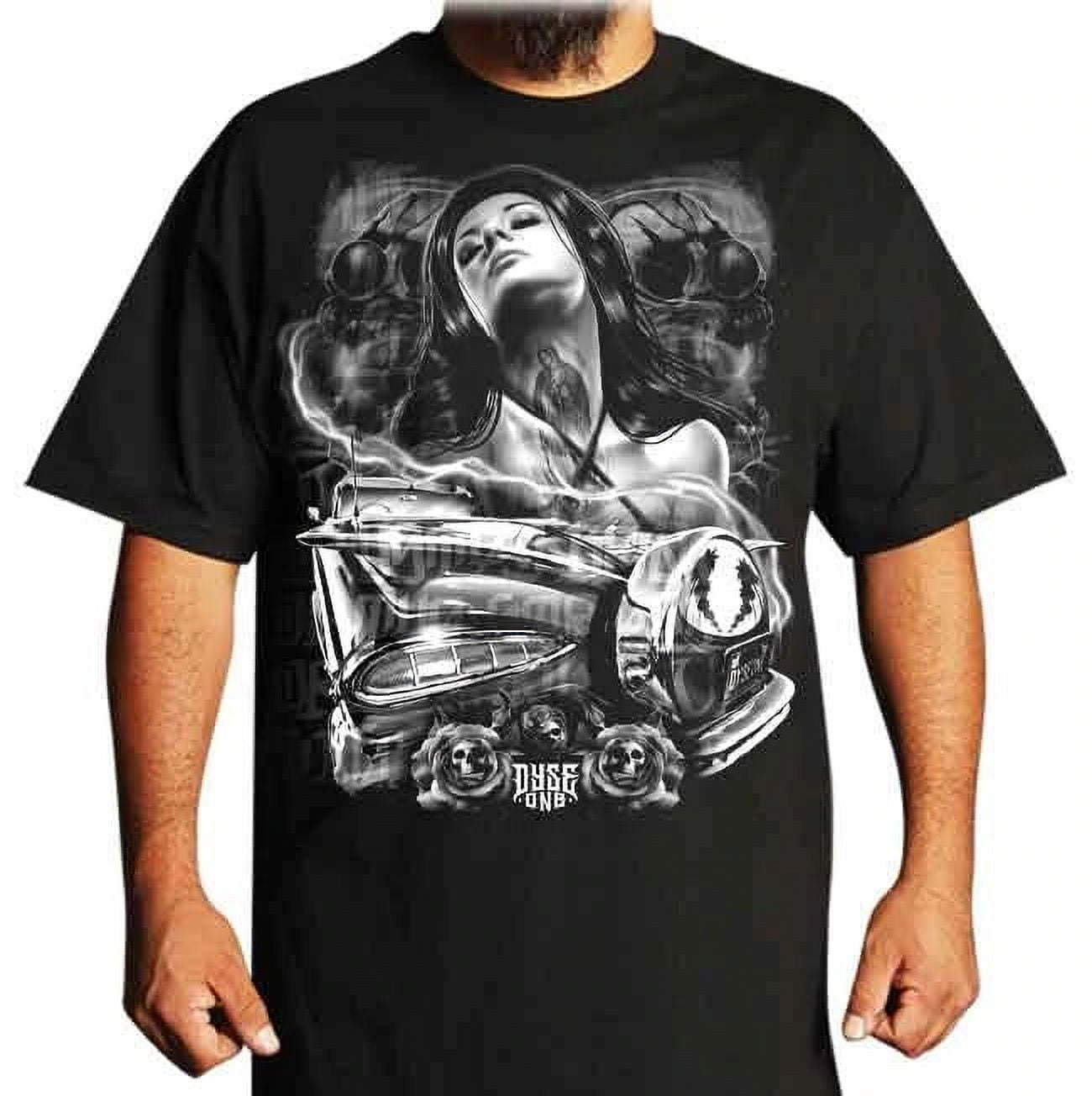 Ecstasy Lowrider Men's T Shirt Dyse One Chicano Tattoo Art - Walmart.com