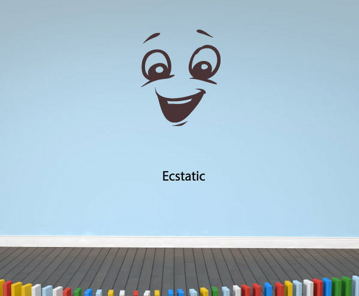 Ecstatic Face Expression Wall Decal - Vinyl Decal - Car Decal ...