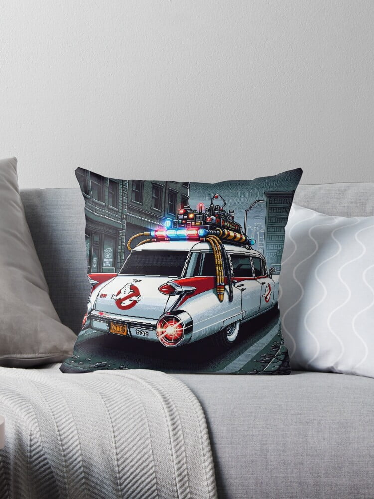 Ectomobile Ecto-1: The Iconic Ghostbusters Car vol.5 Decorative Pillow ...