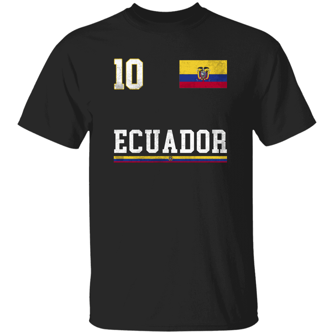 Ecuador Flag Emblem Ecuadorian Pride Proud Men Women Soccer Fan T-Shirt ...