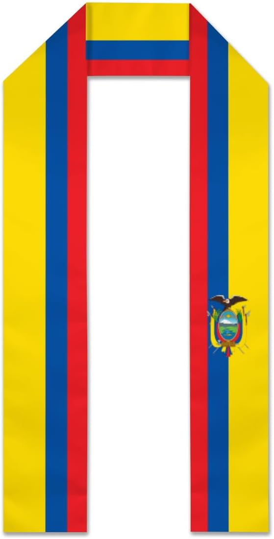 Ecuador Flag Graduation Stole Graduate Shawl Sash Scraf Gift For Abroad ...