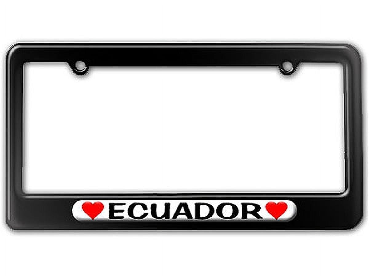 Ecuador Love with Hearts License Plate Frame - Walmart.com